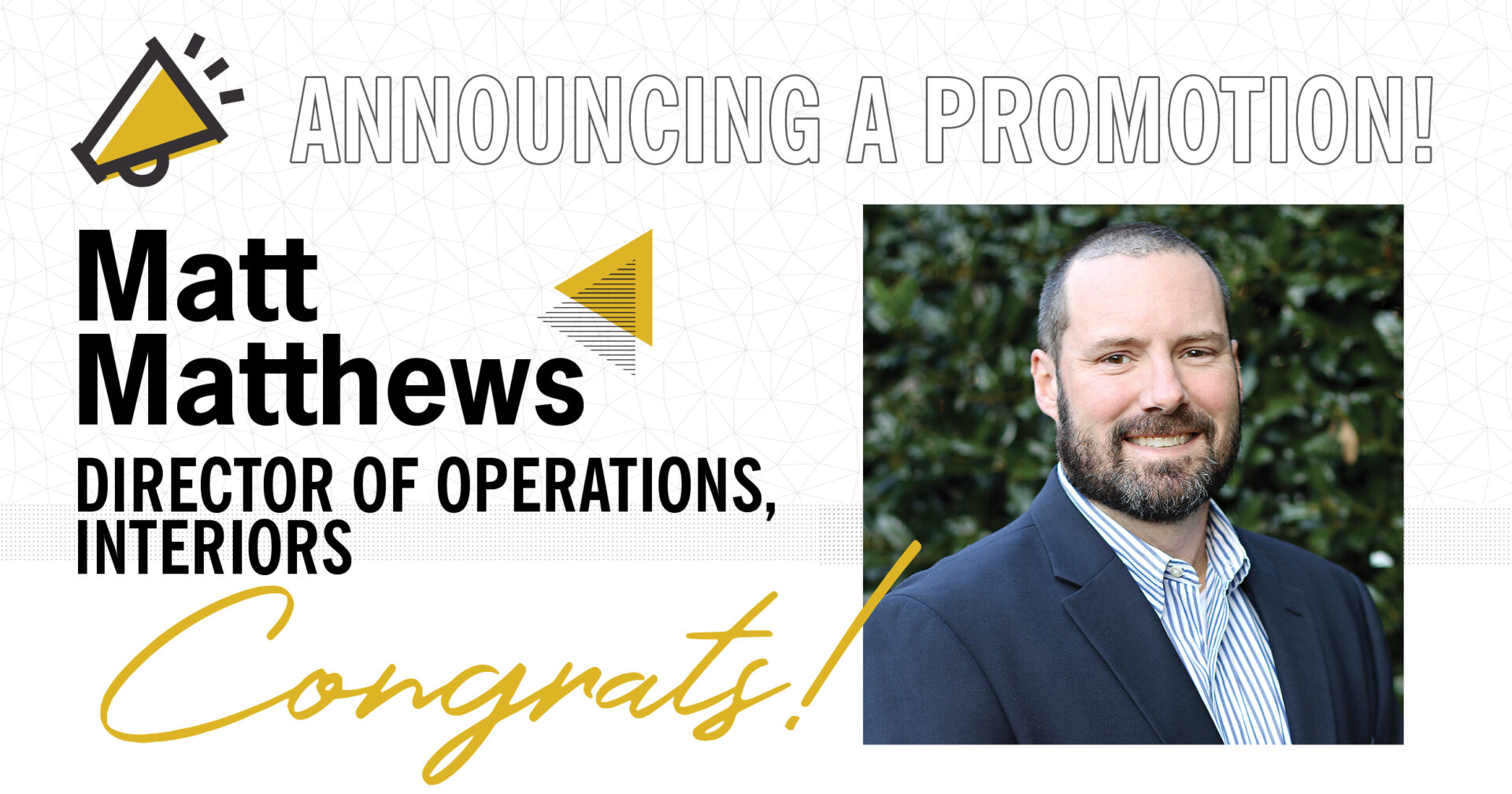 Matt Matthews Promoted to Director of Operations, Interiors | Choate Construction